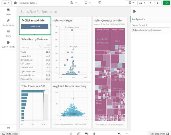 Qlik Download Sheet Extension